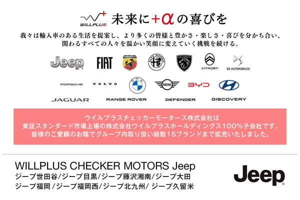 WILLPLUS CHECKER MOTORS Jeep
